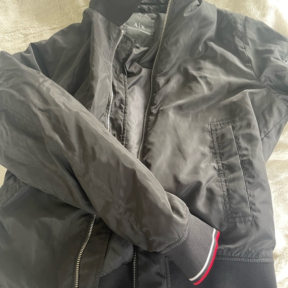 Armani Exchange | Jackets & Coats | Armani Exchange Black Reflective ...